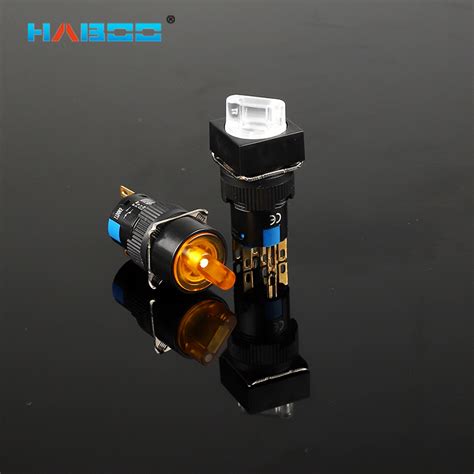 Haboo 16mm Led Illuminated 3 Position Selector Switch Dc 24v Waterproof