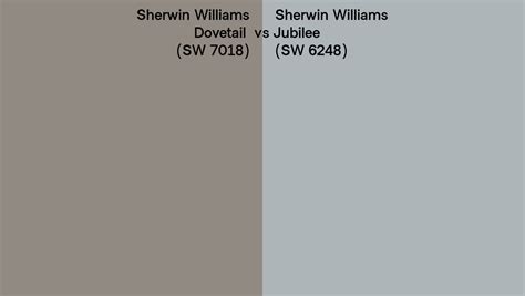 Sherwin Williams Dovetail Vs Jubilee Side By Side Comparison
