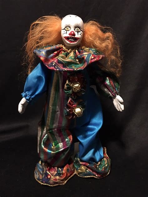 9 Mini Creepy Clown Ziggy Scary Ooak Art Porcelain Doll Zombie