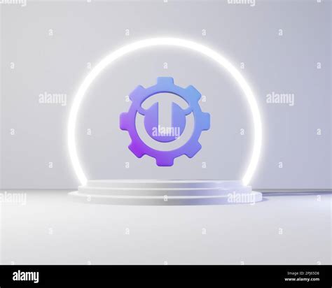 An Illuminated Object Consisting Of Multiple Cogs And Gears In Varying