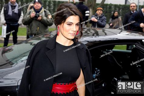 Italian Actress Valeria Solarino Attends Milan Fashion Week F W Stock Photo Picture
