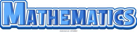 Isolated Mathematics Font Banner Illustration Stock Vector Royalty
