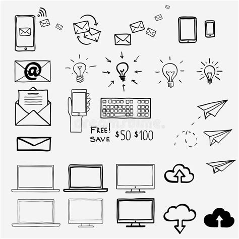 Shapes Frames Sketchy Doodle Vector Set Stock Vector Illustration Of