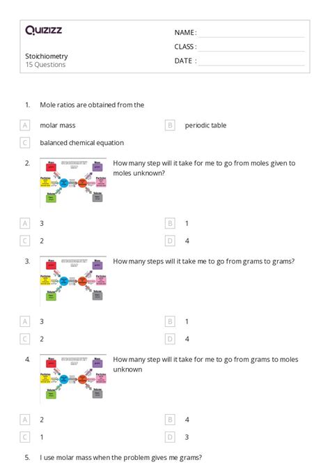 50 Stoichiometry Worksheets For 10th Grade On Quizizz Free And Printable