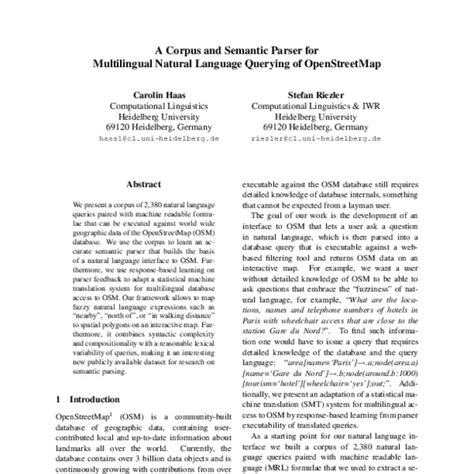 A Corpus And Semantic Parser For Multilingual Natural Language Querying