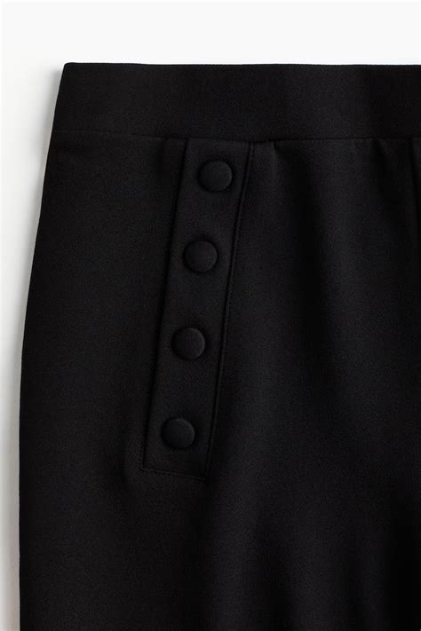 Button Front Pants Black Ladies Handm Ca