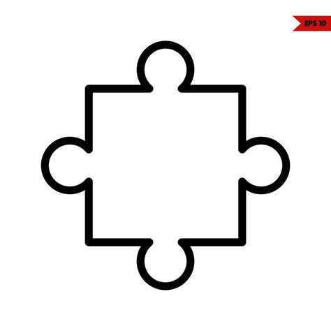 Puzzle Line Icon 24448818 Vector Art At Vecteezy