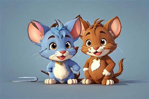 Premium Ai Image Cute Tom And Jerry Cartoon Vector Illustration