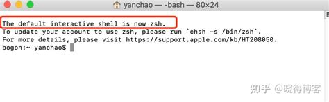 Macos终端提示 The Default Interactive Shell Is Now Zsh 知乎