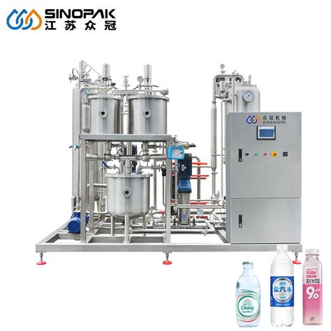 Full Auto Carbonated Soft Drink Co2 Mixer Mixing Process Equipment