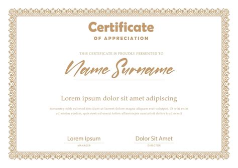 Premium Vector Classic Certificate Template