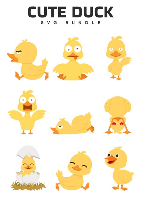 Cute Duck SVG Files Master Bundles