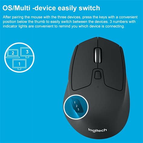 Logitech M720 1000dpi 2 4ghz Wireless Bluetooth Multimode Mouse Omnidata