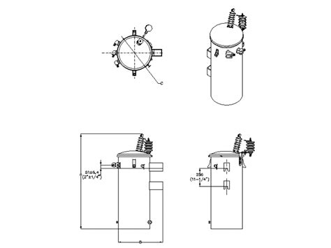 Transformador monofásico em AutoCAD Baixar CAD Grátis MB Bibliocad