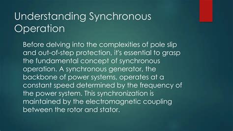 Generator Pole Slip And Out Of Step Protectionpptx