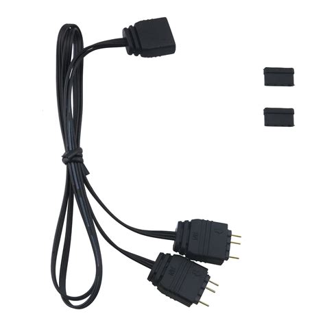 argb splitter cable zczqc 33 5cm 13 19inch 5v 1 female to 2 male 3 pin