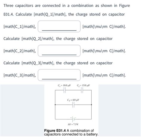 Solved Three Capacitors Are Connected In A Combination As Chegg Com