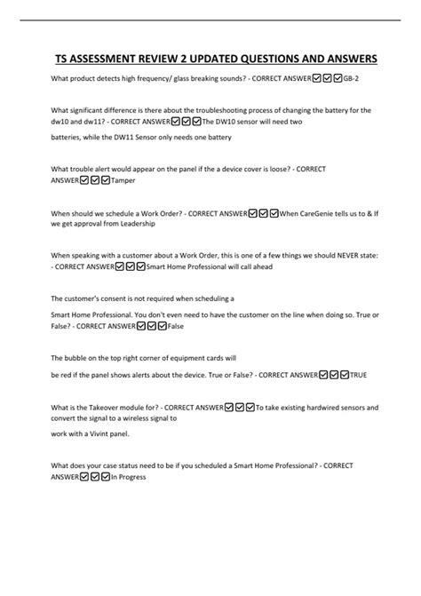 Ts Assessment Review 2 Updated Questions And Answers Ts Assessment