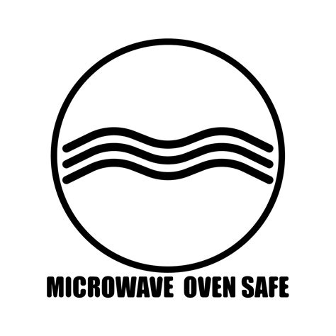 Microwave Oven Safe Inscriptions Isolated On White Background Icon