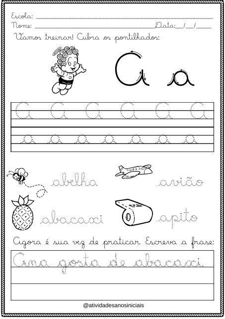 Caderno De Caligrafia Para Imprimir Mestre Do Saber Atividades De