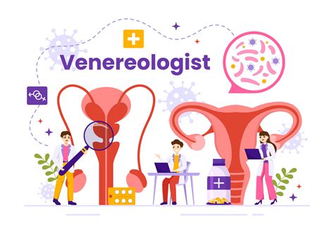 Venereologist Vector Illustration Of Diagnostic For Dermatology Disease