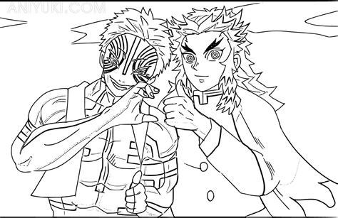 Dibujos De Akaza Para Colorear AniYuki