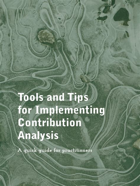 Tools And Tips For Implementing Contribution Analysis Pdf