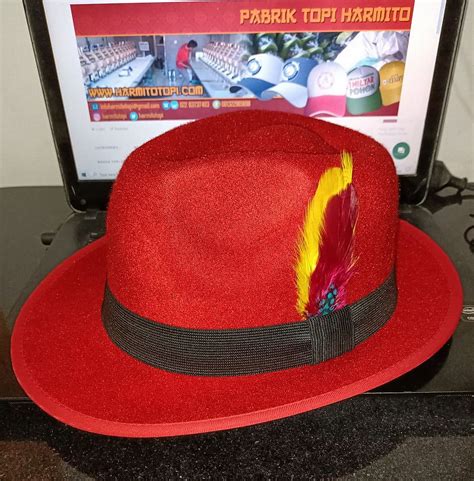 fedora hat custom premium produsen model terbaru