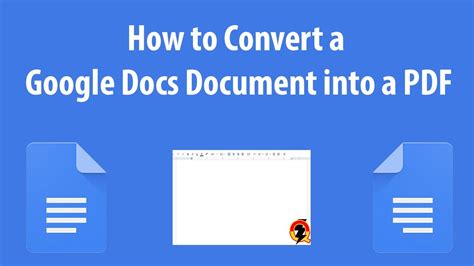 How To Convert A Google Doc Into A PDF YouTube
