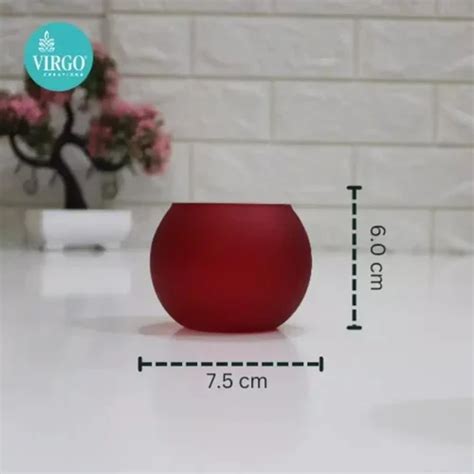 Round Maroon Frosted Glass Candle Holders Set 100g At Rs 399 In Bengaluru
