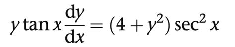 Solved Ytanx Dxdy 4 Y2 Sec2x
