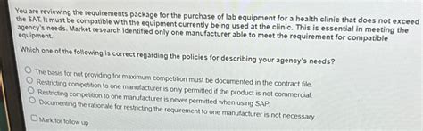 Solved You Are Reviewing The Requirements Package For The