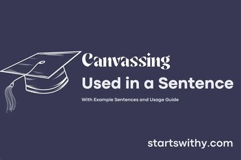 Canvassing In A Sentence Examples 21 Ways To Use Canvassing
