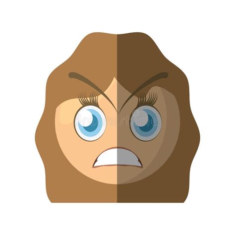 Bosquejo Enojado Del Emoticon De La Charla Ilustración del Vector