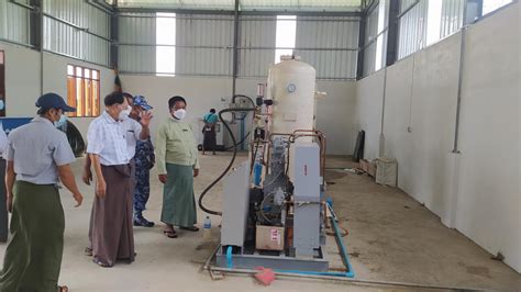 ဘိုကလေးမြို့နယ် အောက်ဆီဂျင်စက်ရုံမှ အောက်ဆီဂျင်စတင်ဖြန့်ချီ