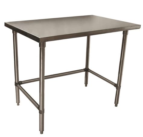 18 Gauge Stainless Steel Work Table With Open Base 48wx30d Bk Resources