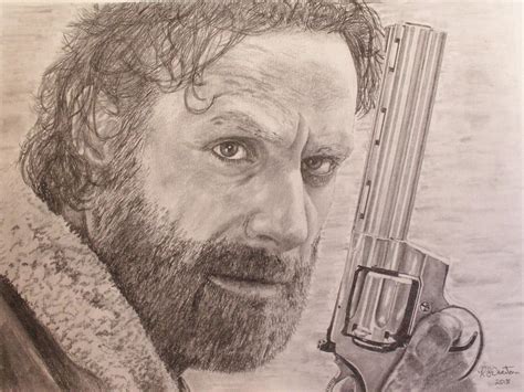 The Walking Dead Rick Grimes Drawing Artist Celebrities And Musicians