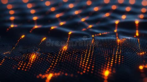 Modern Digital Infrastructure With Illuminated Connections And Data