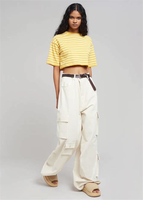 Women Hailey Oversized Cargo Pants Beige The Frankie Shop Bottoms
