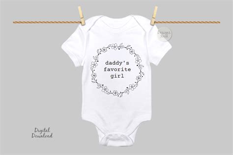 Daddy S Favorite Girl Svg Baby Bodysuit Graphic By Designs Nook