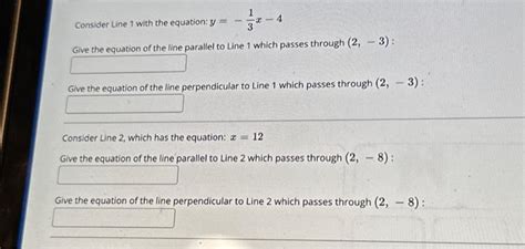 Solved Consider Line With The Equation Y Give Chegg