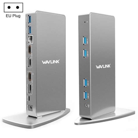 WAVLINK WL UG DK Laptops Type C Universal Desktop Docking Station Aluminum Alloy HUB Adapter
