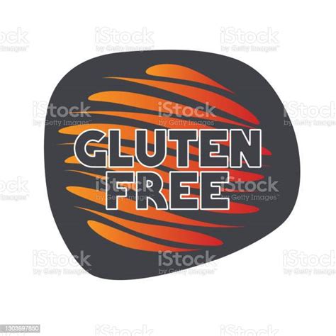 無麩質圖示灰色橙色向量符號隔離食品產品貼紙徽標包裝標籤飲食設計元素的插圖符號向量圖形及更多商標圖片 商標 小麥 健康飲食 Istock
