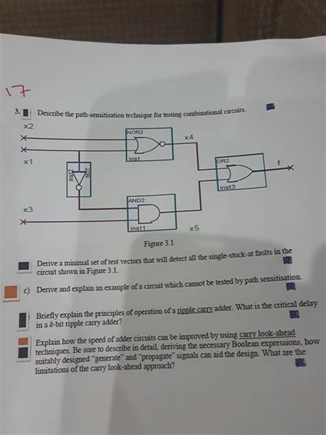 solved 1t 3describe the path sensitisation technique for
