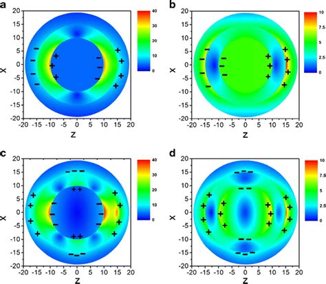 Normalized Electric Field Distributions Of Au Ag Nanoparticles At