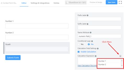 Numeric Calculation In Fluent Forms Wp Manage Ninja