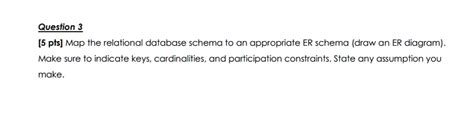 Solved Introduction To Database Management System Question 2 5 Pts