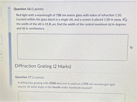 Solved Red Light With A Wavelength Of 720 Nm Enters Glass