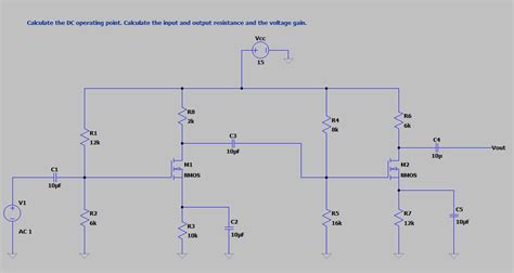 calculate the dc operating point calculate the input
