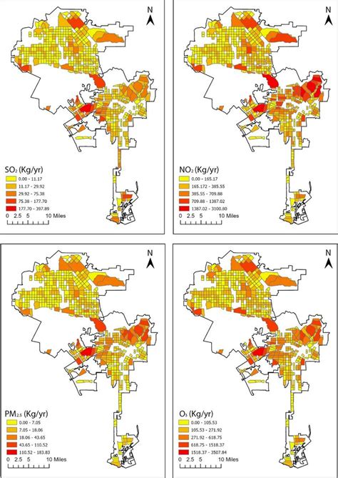 Annual Air Pollutant Reductions From Increasing Tree Cover Estimated By Download Scientific